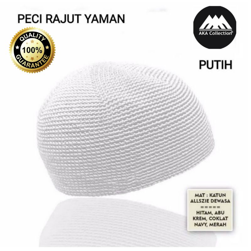 Jual PECI RAJUT YAMAN PREMIUM MURAH PUTIH HITAM DEWASA - ANAK ANAK ...