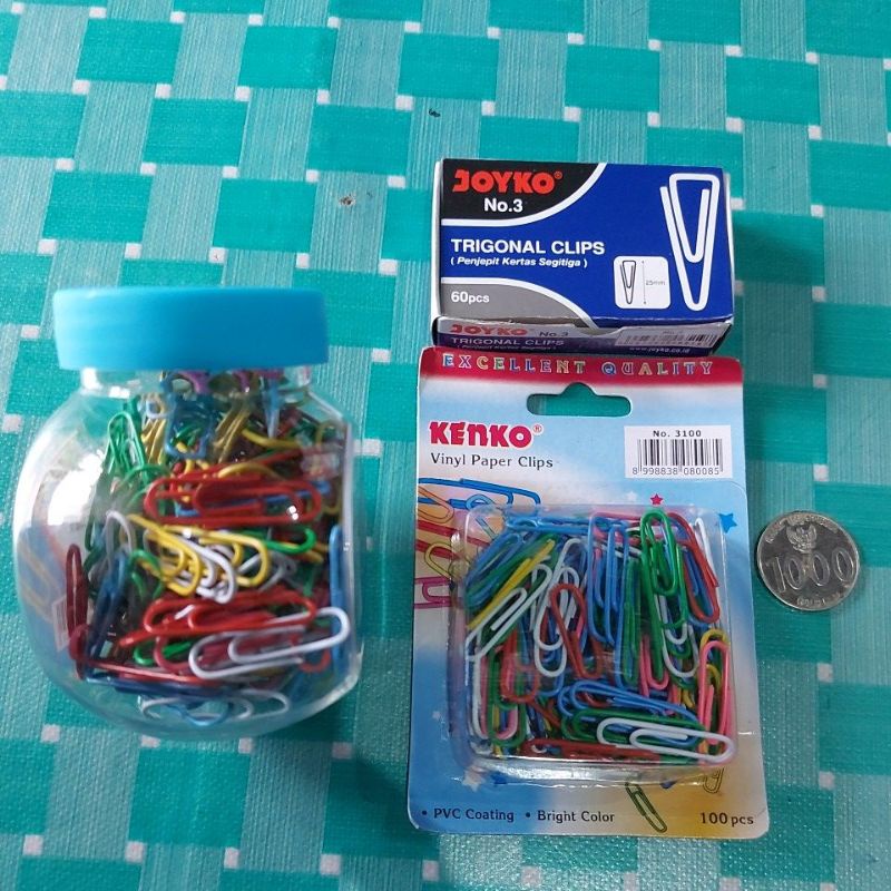 Jual PAPER CLIP/TRIGONAL PAPER CLIP WARNA WARNI DENGAN BERBAGAI KEMASAN ...