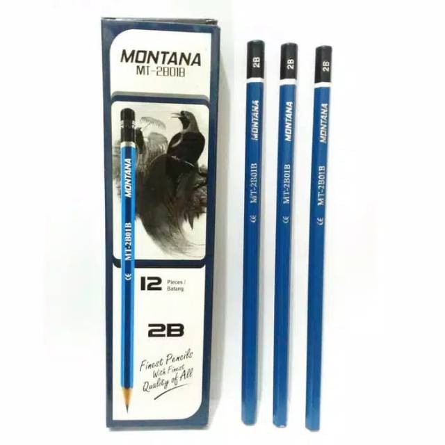 Jual Pensil Kayu Murah 2B Montana 1 box isi 12 (1 Lusin) | Shopee Indonesia
