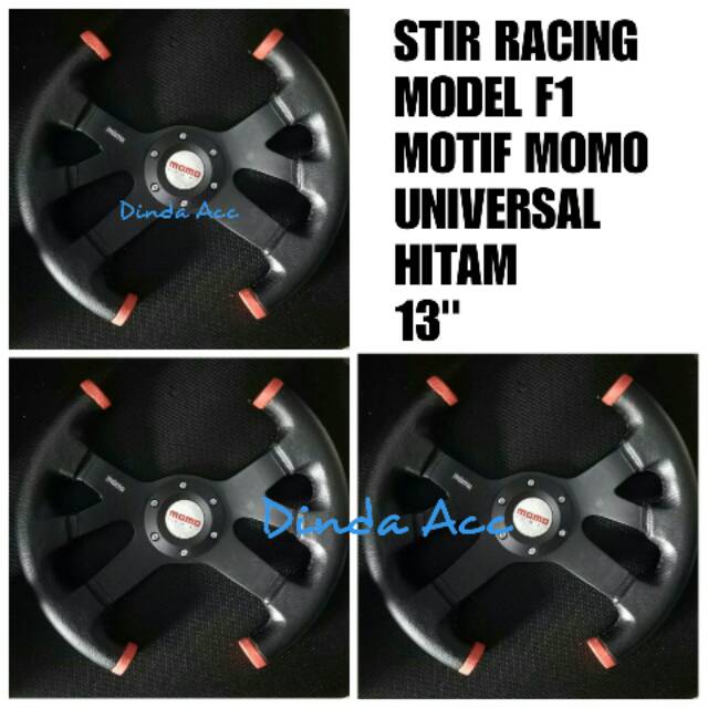 Jual Stir Racing Model F1 Motif Momo Universal 13 in Hitam | Shopee ...