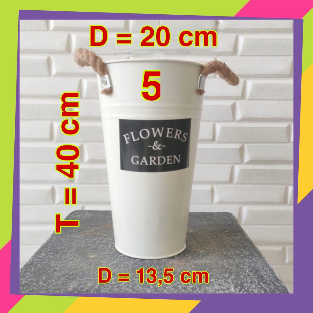 Jual 1155NO5D1 / Pot bunga kaleng flowers & garden tanaman Artificial ...