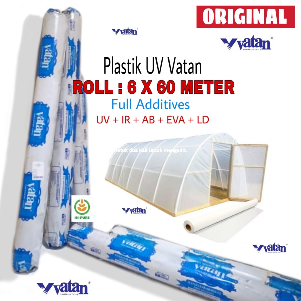 Jual Plastik UV Vatan Roll Lebar 6 Meter Panjang 60 Meter 14 Persen 200 ...