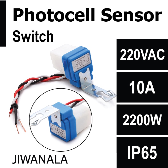 Jual Photocell Switch Saklar Sensor Cahaya 10A 220VAC IP65 Waterproof ...
