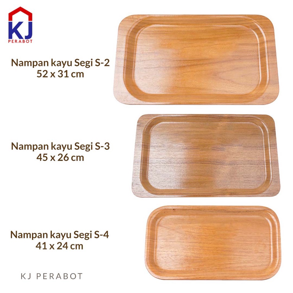 Jual KJ Perabot - Nampan Kayu Kotak | Shopee Indonesia