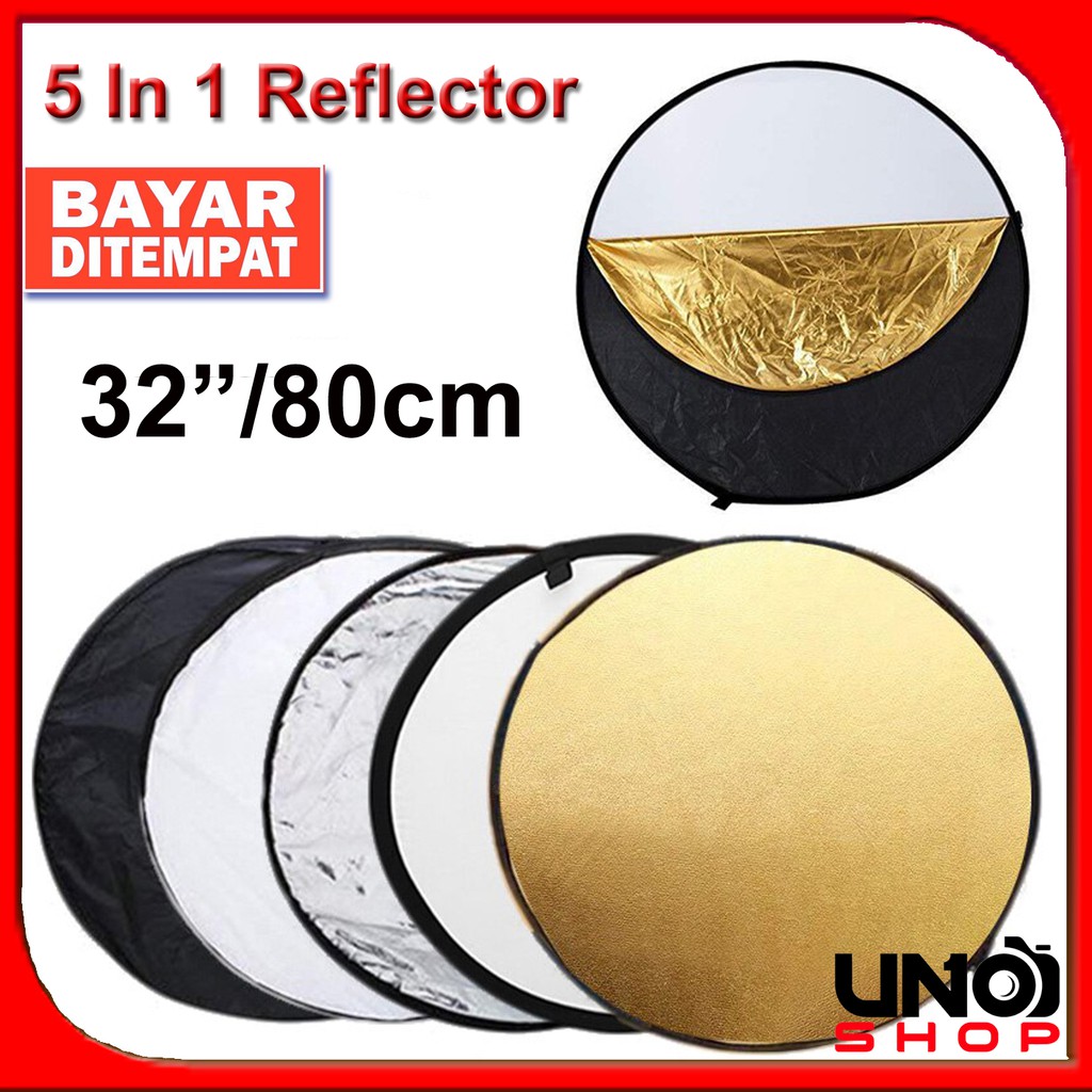 Jual Reflector 5 In 1 Portable 80cm - Reflektor Cahaya Studio Foto 32 ...