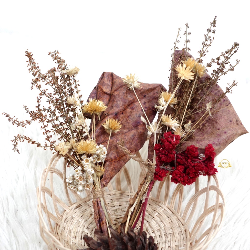 Jual Buket Bunga Kering Rangkai Daun Ketapang Hiasan Seserahan Gift ...