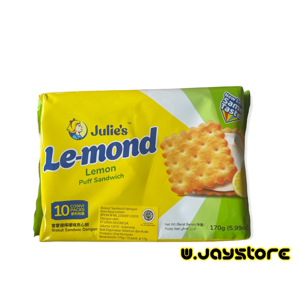 Jual Biskuit Lemon Julies Le-mond Puff Sandwich Lemon 170g | Shopee ...