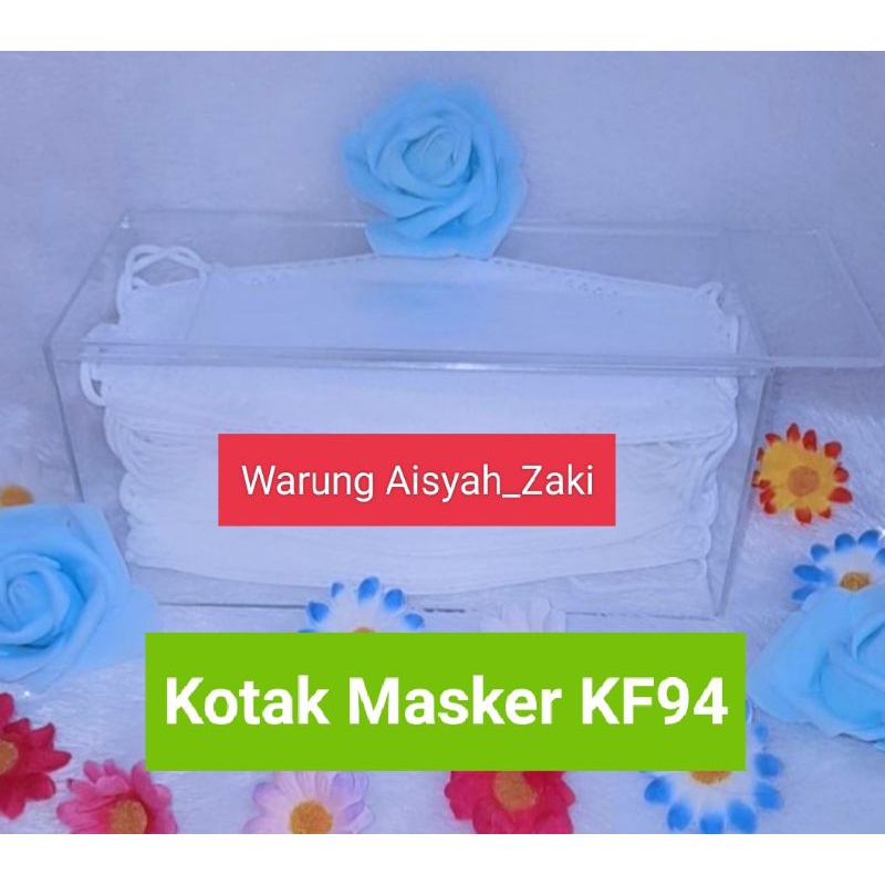 Jual kotak masker akrilik untuk model KF94 tutup slide 21x10x10cm ...