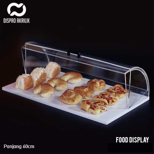 Jual display kue akrilik 60 cm / display food acrylic / tempat makanan ...