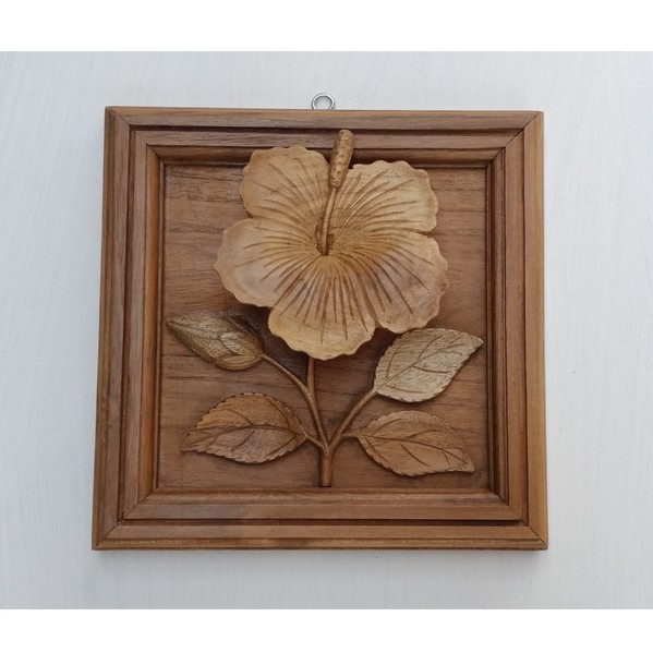 Jual Hiasan dinding kayu, dekorasi dinding kayu , ukiran bunga sepatu ...