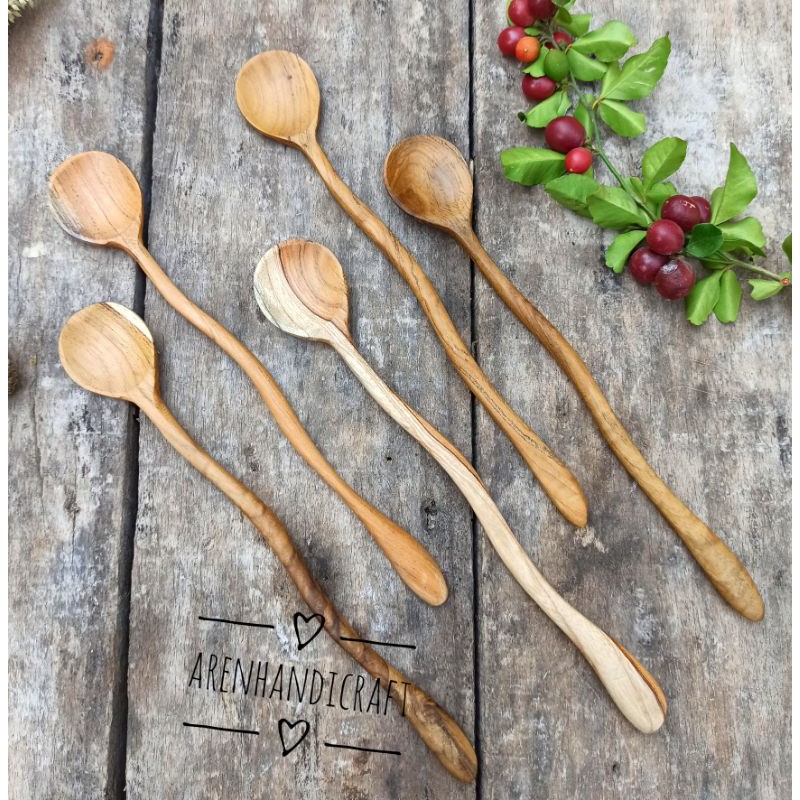 Jual ARENHANDICRAFT sendok jus liuk kayu jati | Shopee Indonesia