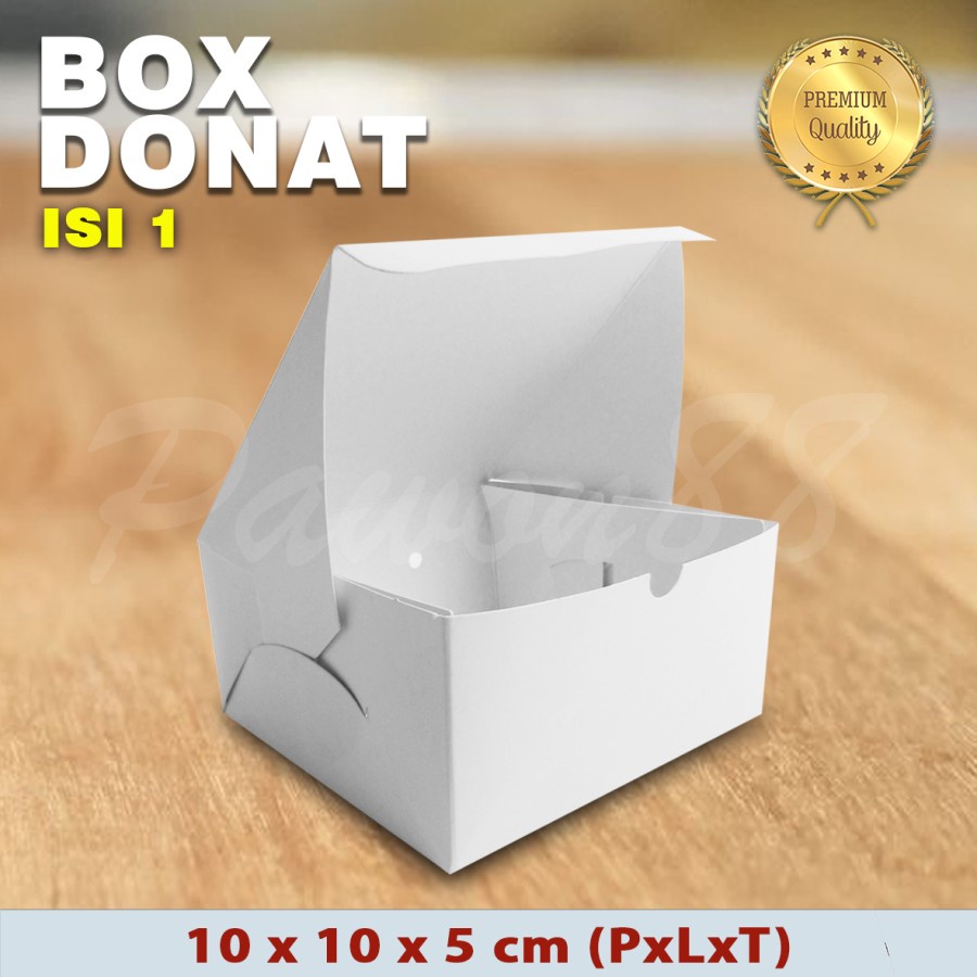 Jual Kotak Box Dus Donat - PUTIH POLOS - Isi 1 - ( 50Pcs ) | Shopee ...