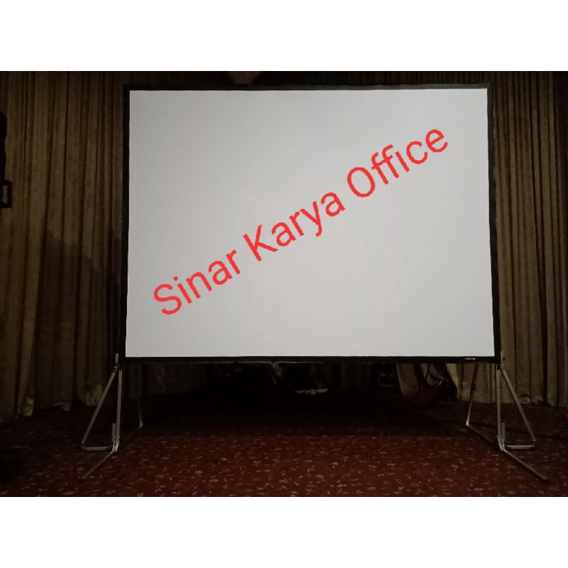 Jual Fast Fold Foldable projector SCREEN PRO 3X4 3x4 meter 200 inch Layar Proyektor besar giant ...