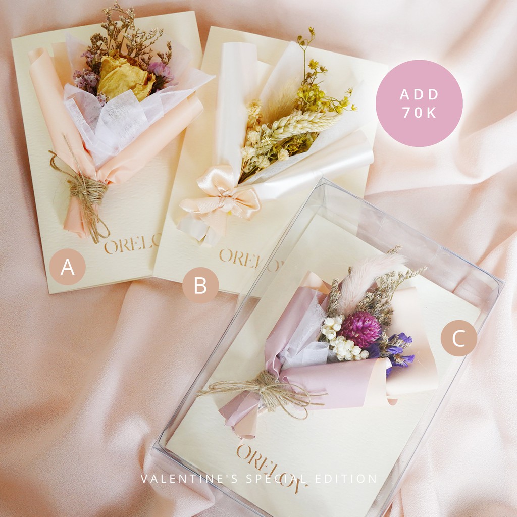 Jual Mini Flower Bouquet Card - Kartu Bunga Kering | Shopee Indonesia