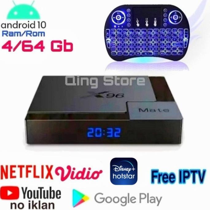 Jual android tv box 4gb android 10 X96 Mate + Keyboard | Shopee Indonesia