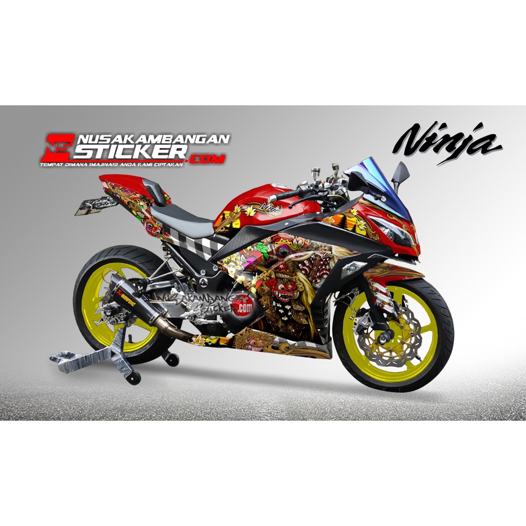 Jual Decal Stiker Motor Kawasaki Ninja 250 fi Full Body Merah Leak Bali ...