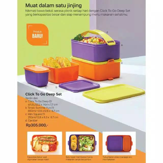 Jual Click To Go Deep Set Tupperware | Shopee Indonesia