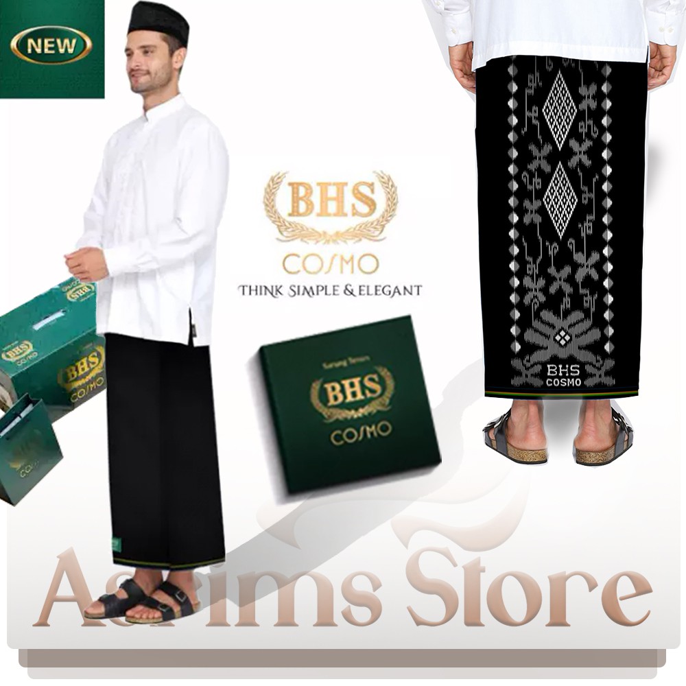 Jual Sarung BHS Cosmo Gold Hitam Produk Original Istimewa | Shopee ...