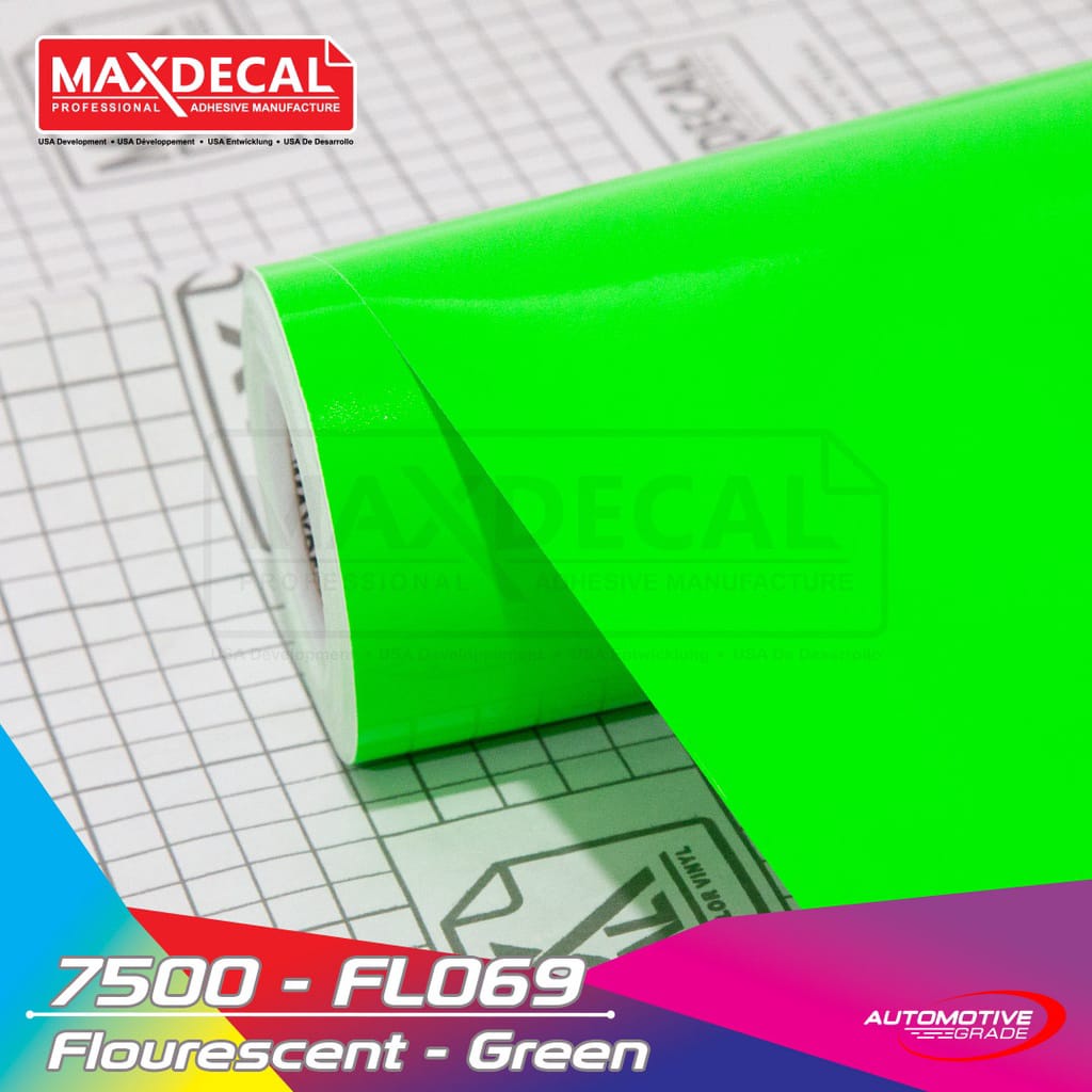 Jual Sticker MAXDECAL 7500-FL069 FLUORESCENT GREEN sticker (METERAN ...