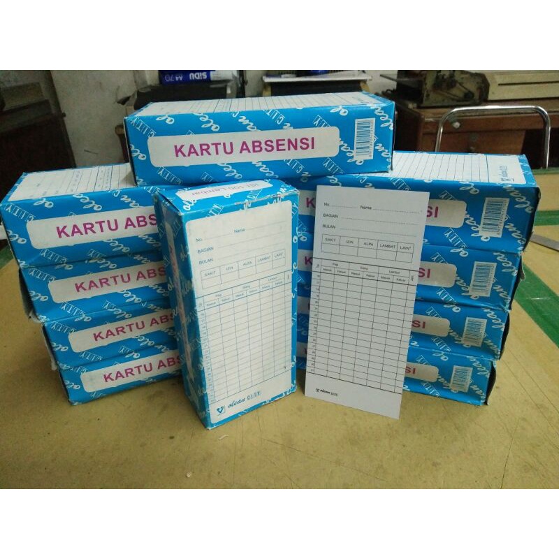 Jual Kartu Absensi / Check Clock OCi 100 Biru | Shopee Indonesia