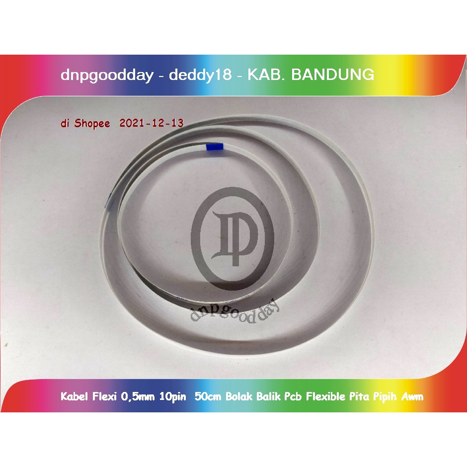 Jual Kabel Flexi 0,5mm 10pin 50cm Bolak Balik Pcb Flexible Pita Pipih ...