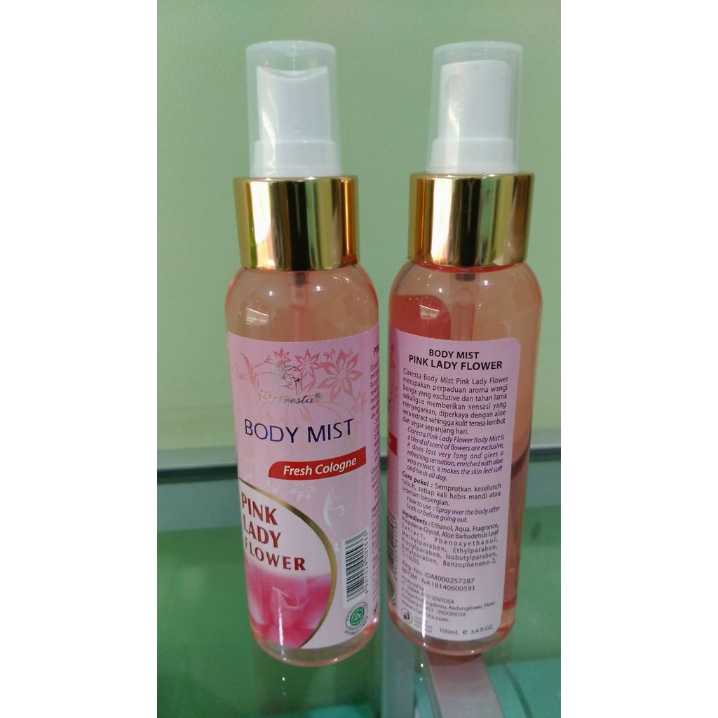 Jual Claresta Body Mist Pink Lady Flower 100ml | Shopee Indonesia