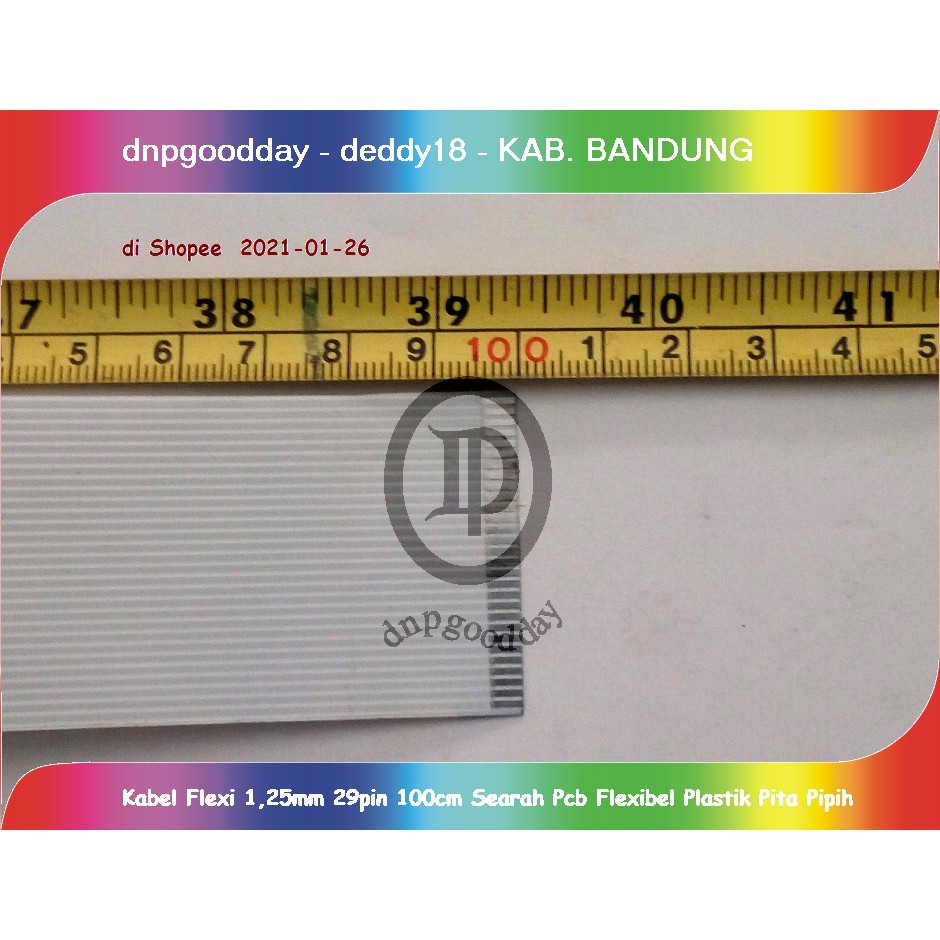 Jual Kabel Flexi 1,25mm 29pin 100cm Searah Pcb Flexibel Plastik Pita ...