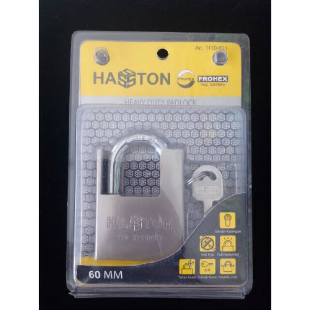 Jual Gembok Haston Prohex model jaket 60mm | Shopee Indonesia