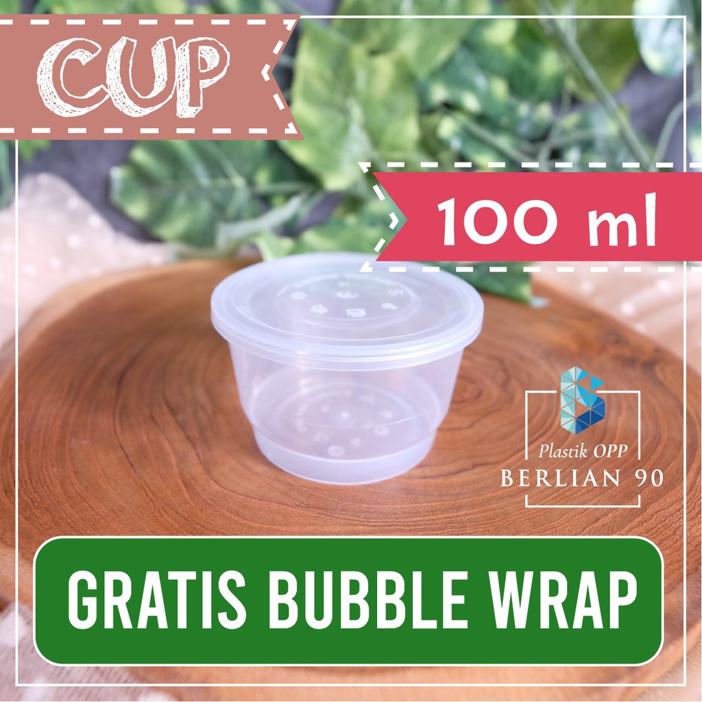 Jual Thinwall Cup Pudding 100 ml Makanan Plastik Tebal / Thinwall Cup ...