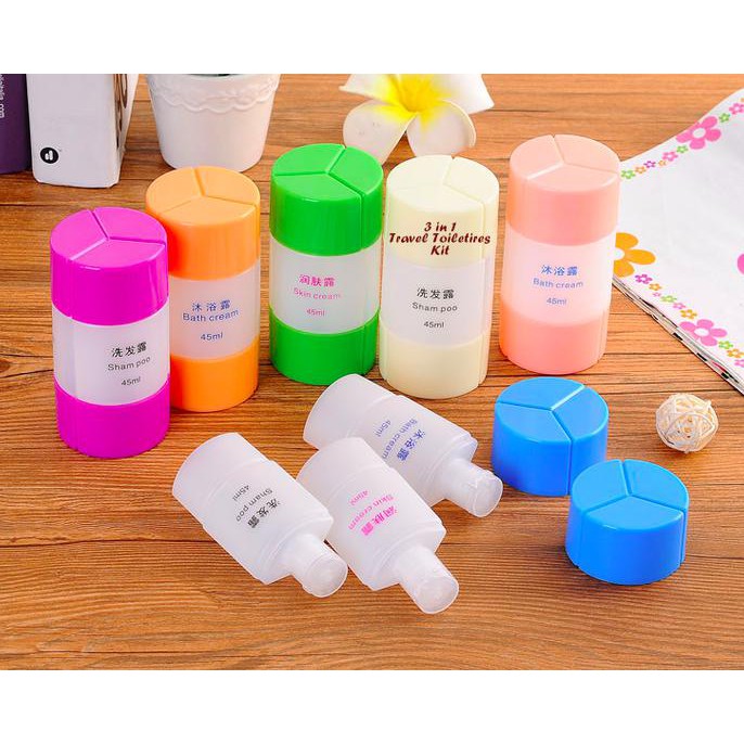 Jual 3 in 1 Mini Toiletries Kit (Berpergian gak pake repot) | Shopee ...