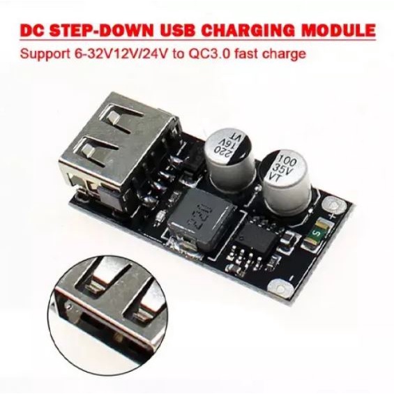 Jual HW-298 1CH DC-DC Step Down Buck Converter USB Port Out Car Mobile Charging Module Fast ...