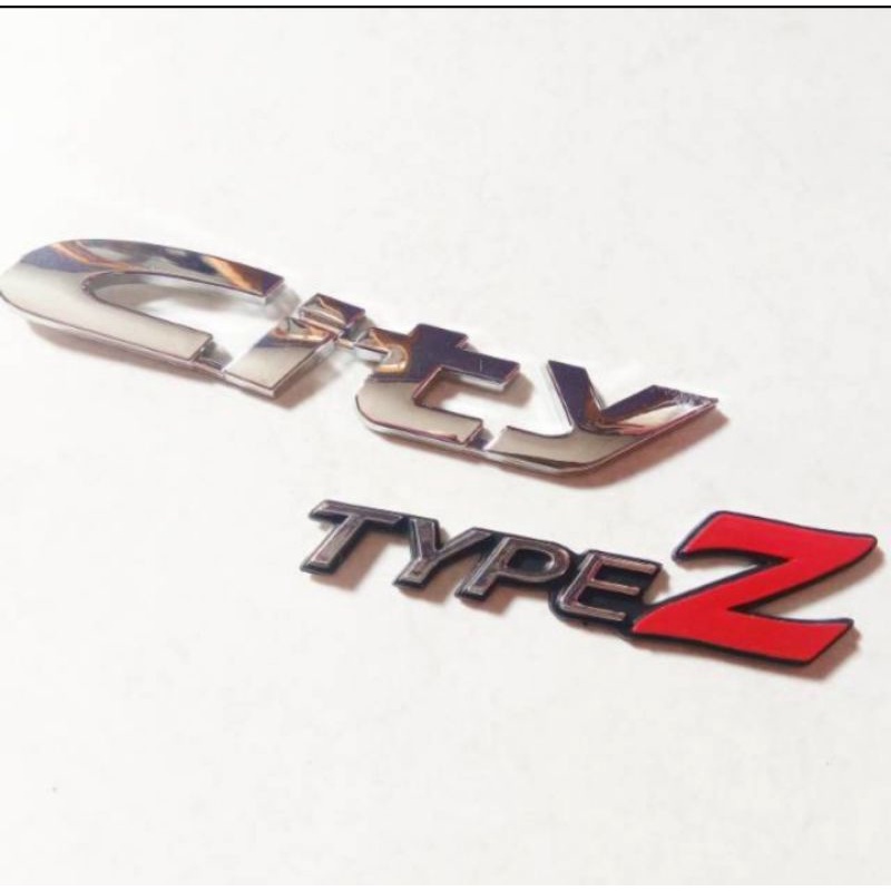 Jual emblem honda city +Type Z 1paket emblem set Honda city+type Z ...