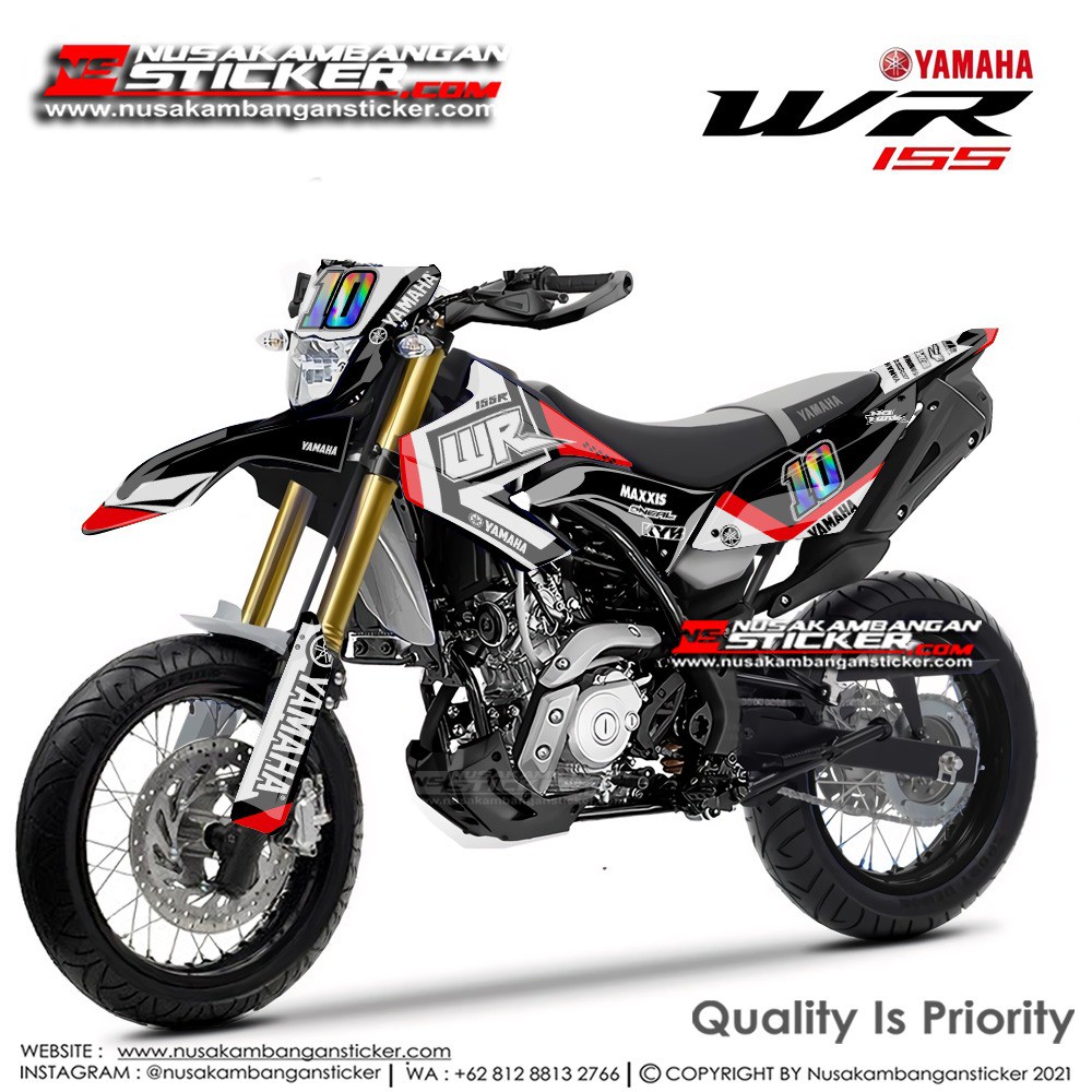 Jual Stiker WR 155R 10 Hitam Merah Putih | Shopee Indonesia