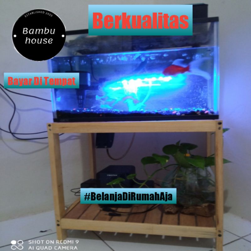 Jual Meja Rak Aquarium 2tingkat Minimalis portable 45x30x45cm ...