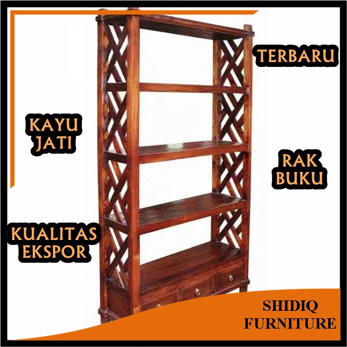 Jual Rak Buku Minimalis Model Rak Buku 4 Susun Non Blok Terbaru ...