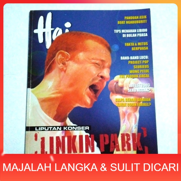 Jual Majalah HAI No.43 Nov 2003 Cover CHESTER LINKIN PARK Langka | Shopee Indonesia