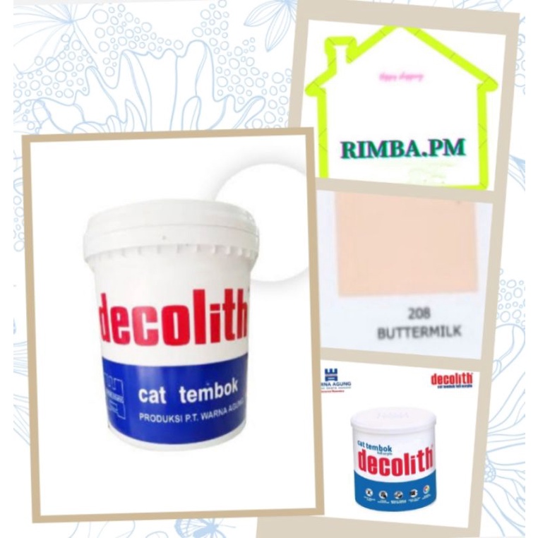 Jual Cat Tembok Interior Decolith 208 Butter Milk 25 Kg/ Pail | Shopee ...