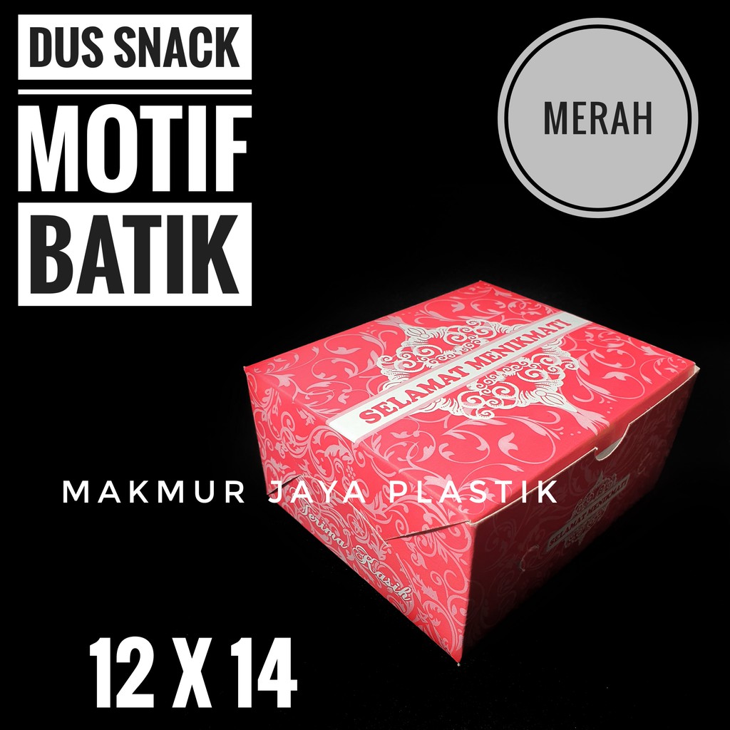 Jual [ DUS SNACK BATIK 12 X 14 ] ANEKA KARDUS BOX KUE MOTIF UKURAN 12 x ...