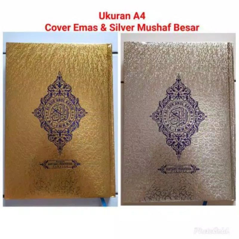 Jual alqur'an cover emas dan perak ukuran A4/24x30 | Shopee Indonesia