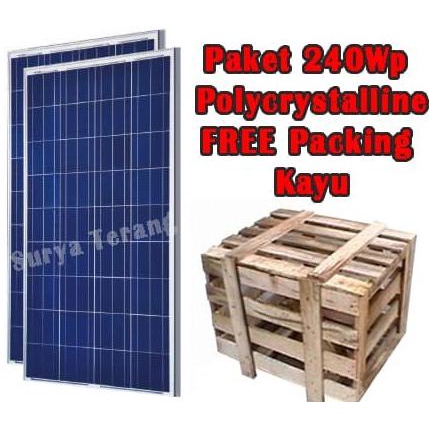 Jual Paket Solar Panel 240Wp Polycrystalline Free Packing Kayu | Shopee ...