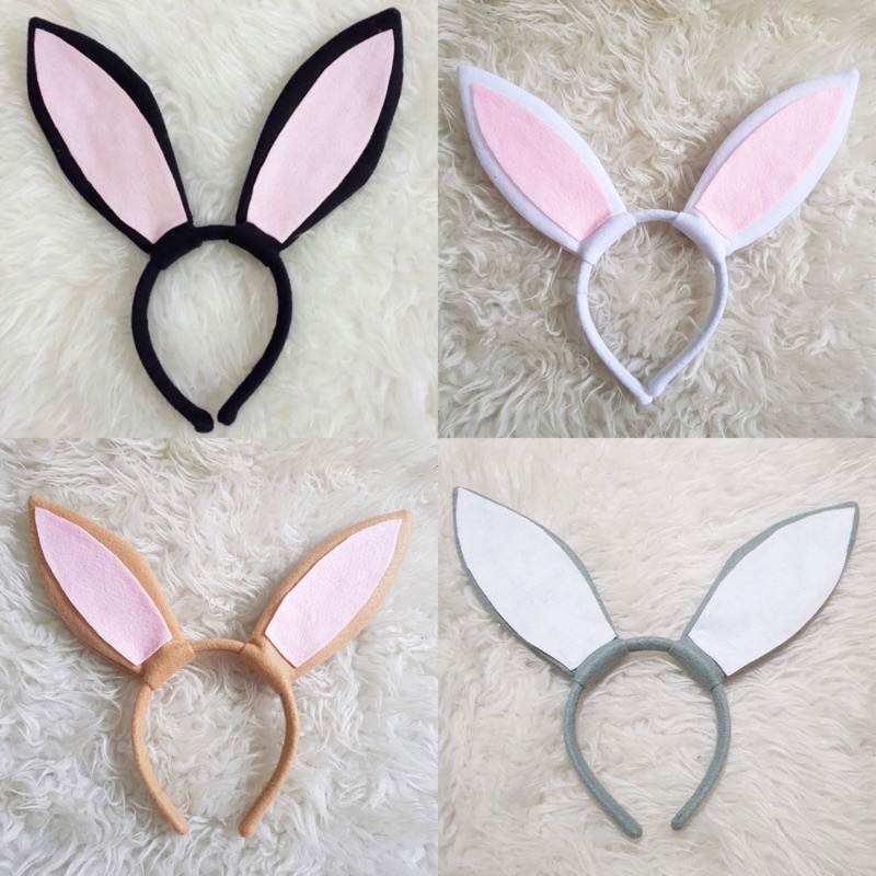Jual Bando Bunny Bando Kelinci Hitam Pink Easter Bando halloween kostum ...