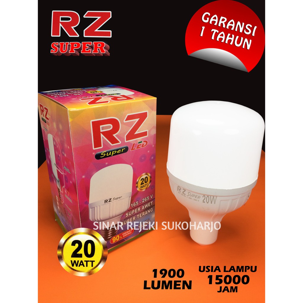 Jual RZ Super Lampu LED Kapsul 20W 20Watt Bohlam Capsule Putih 20 Watt | Shopee Indonesia