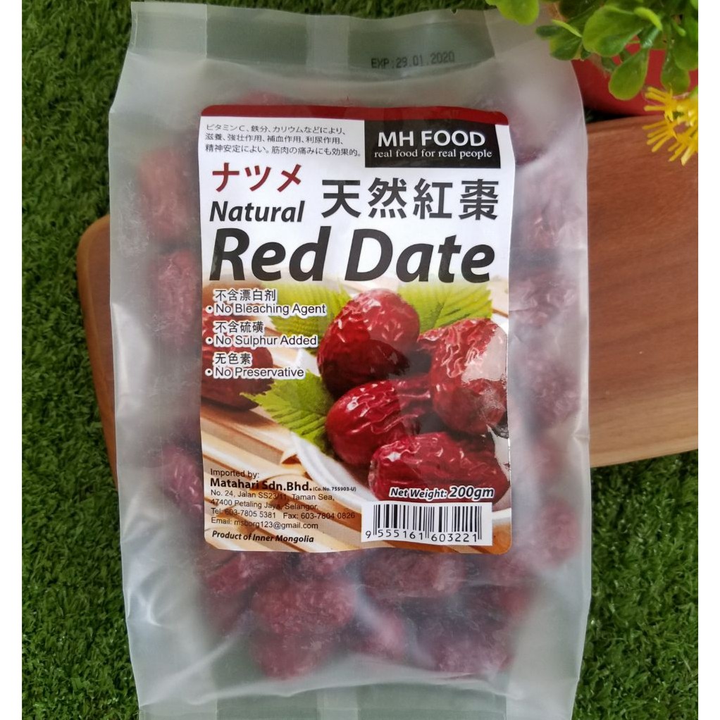 Jual MH Food Natural Red Date 200g | Shopee Indonesia