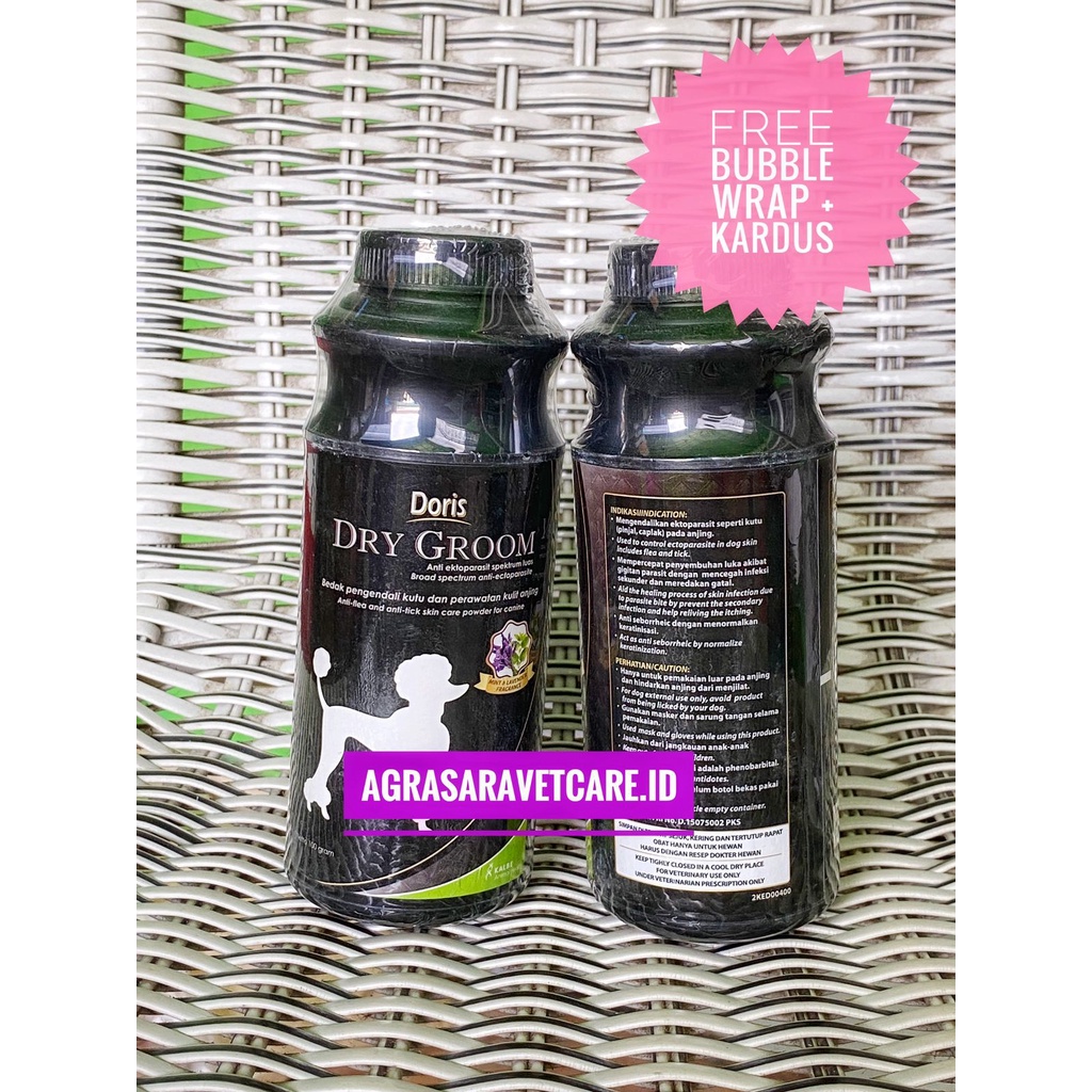 Jual BEDAK DORIS DRY GROOM 100 gr - BEDAK KUTU DAN SKINCARE ANJING ...