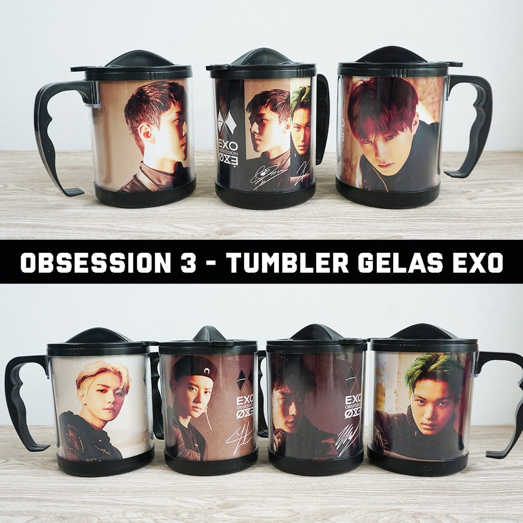 Jual TUMBLER GELAS EXO (OBSESSION VERSI 3) Merchandise KPOP EXO-L ...