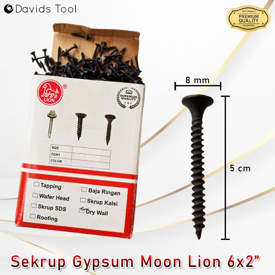 Jual Sekrup Gypsum Skrup Gipsum Drywall Screw Patta Lion | Shopee Indonesia