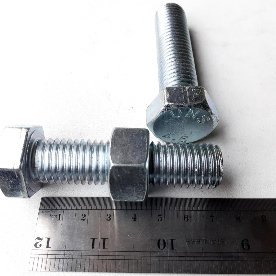 Jual BAUT MUR PUTIH M18 X 70 / BMP M18X70 / BAUT M18X70 PUTIH BMP M18 X ...