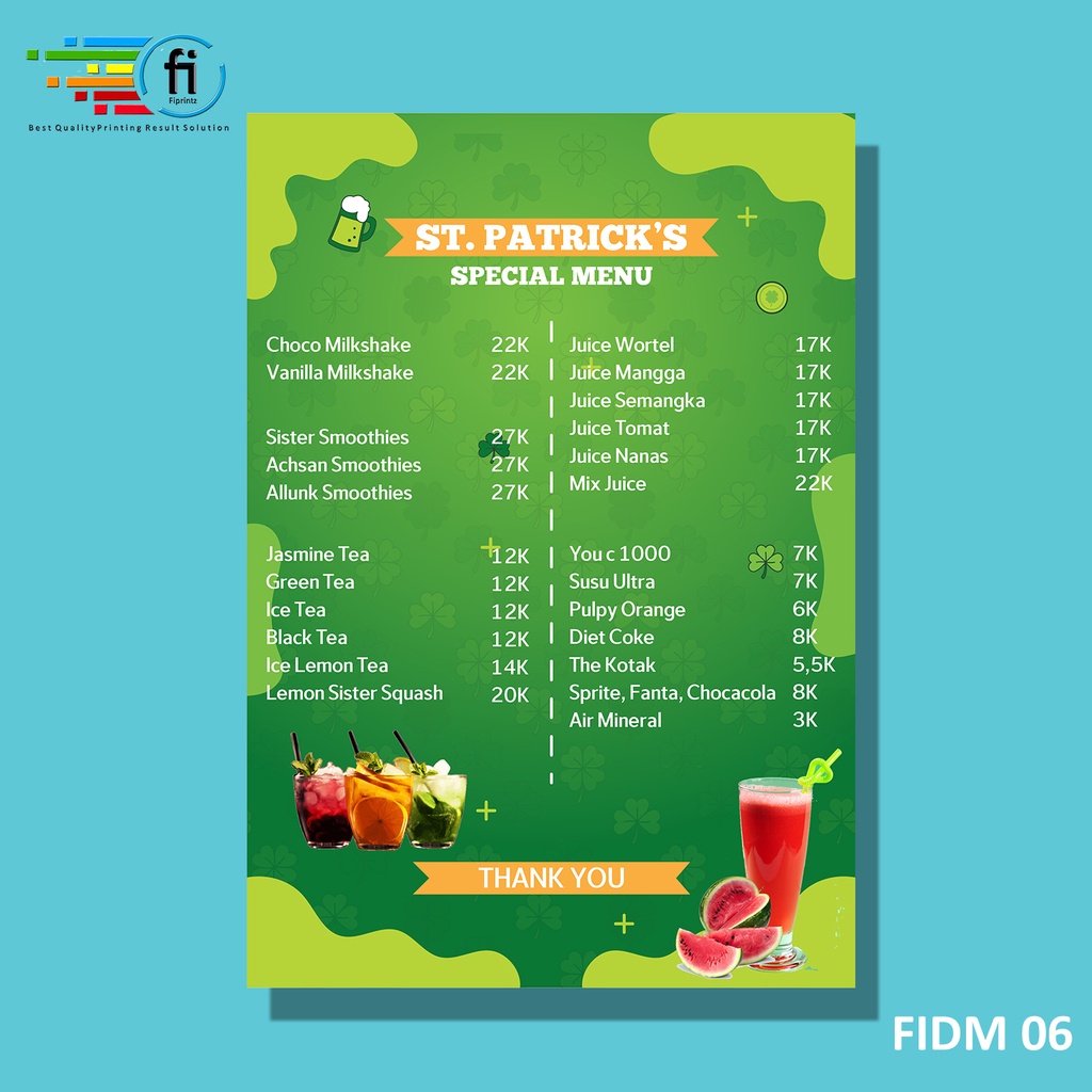 Jual Jasa Desain Daftar Menu Makanan & Minuman Custom | Edit menu Cafe ...