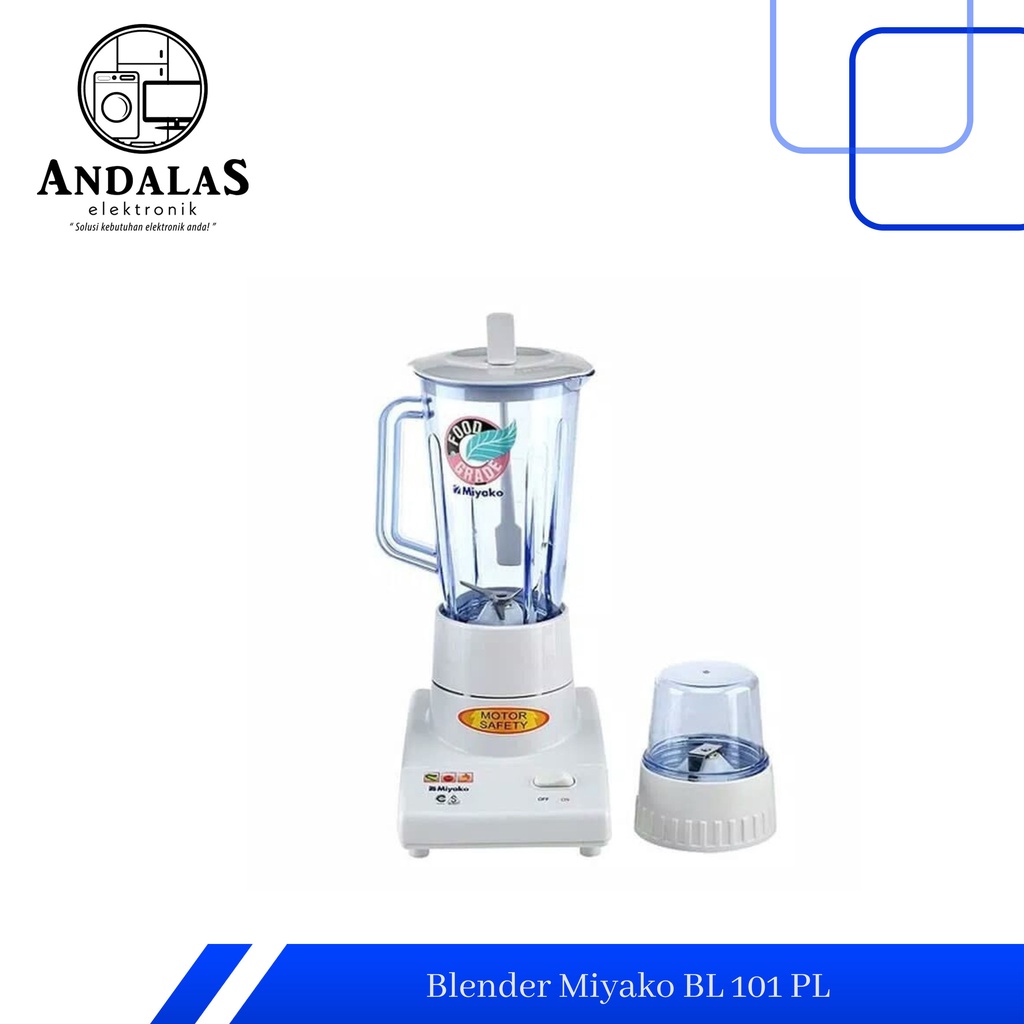 Jual Blender plastik 1 Liter 2-in-1 dry mill MIYAKO BL-101 PL BL101PL 101PL / Blender Gelas Kaca ...