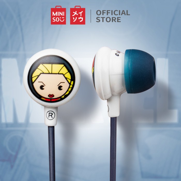 Jual Miniso Official Marvel Earphone - Type 1, Captain Marvel | Shopee ...